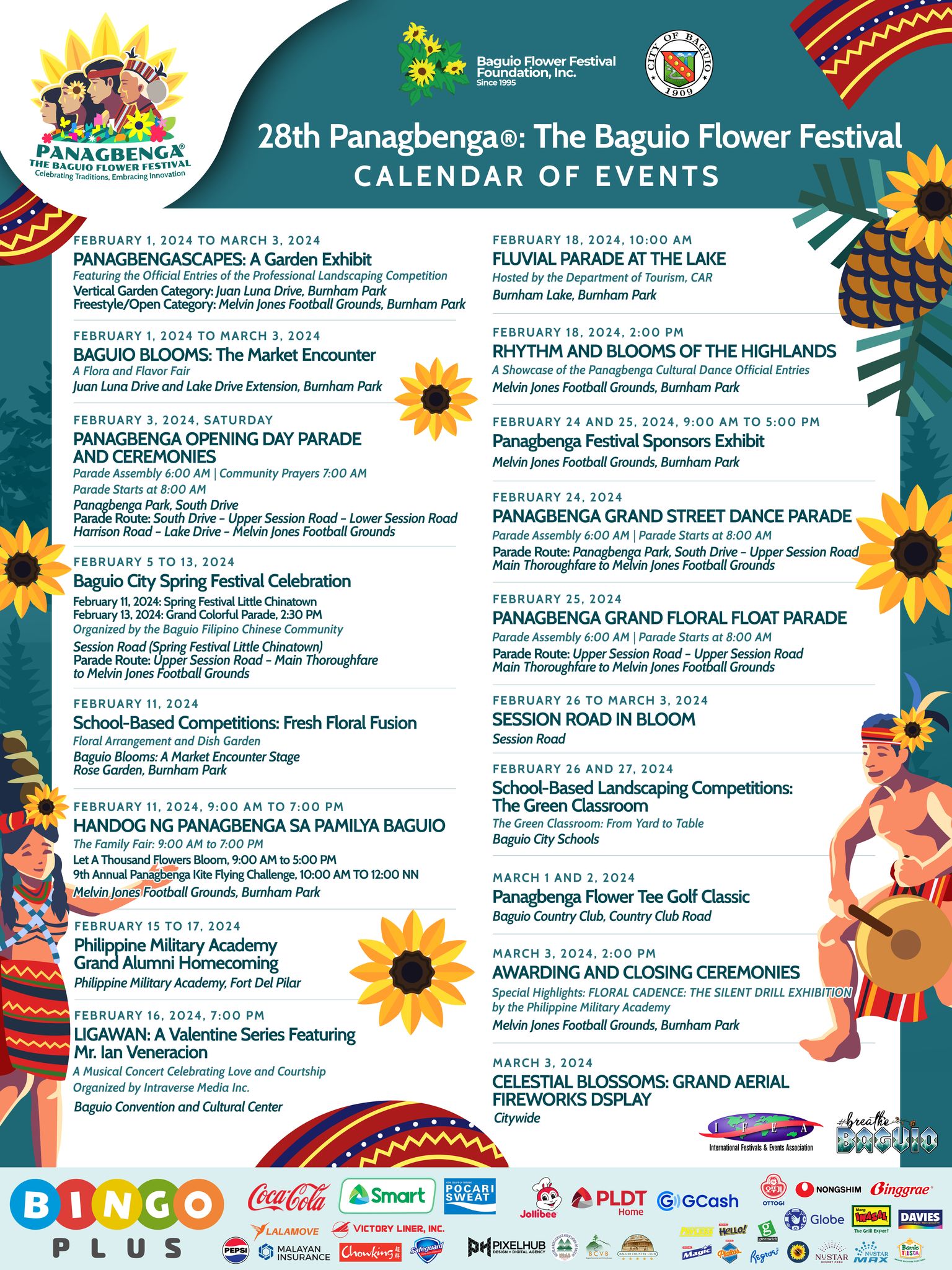 Panagbenga 2024 Schedule - Manila to Baguio City Bus Schedule for the Panagbenga Flower Festival